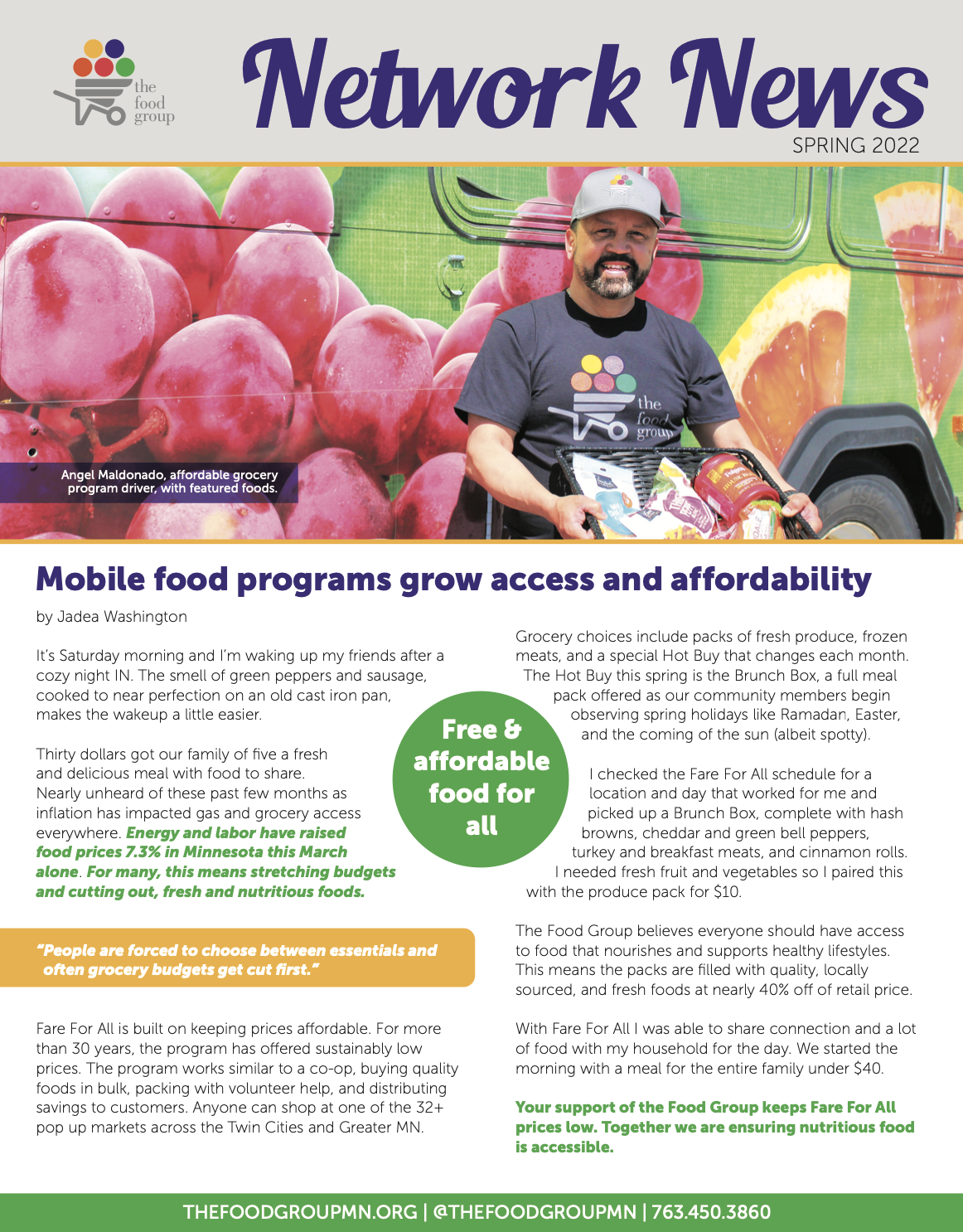 Newsletters - The Food Group